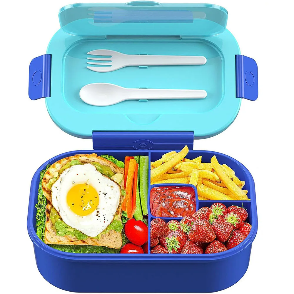 Bento-Box-for-Adults-Kids-1300ml-Leakproof-Bento-Lunch-Box-with-Sauce-Compartments-and-Cutlery ...