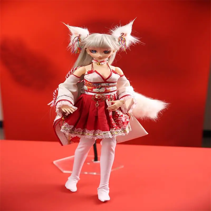 HuanChun 1/3 Size 58CM BJD Japanese Anime Nine Fox Tails Silicone Doll ...