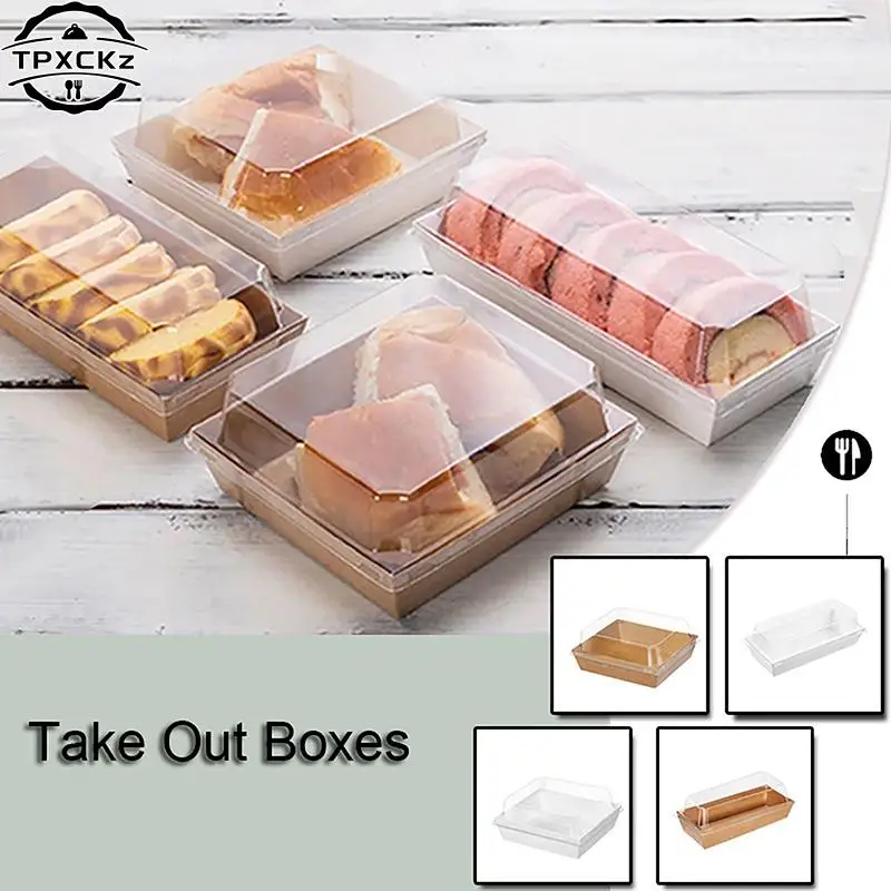 10pcs-Kraft-Paper-Cake-Dessert-Donut-Box-Cookie-Sandwich-Food ...