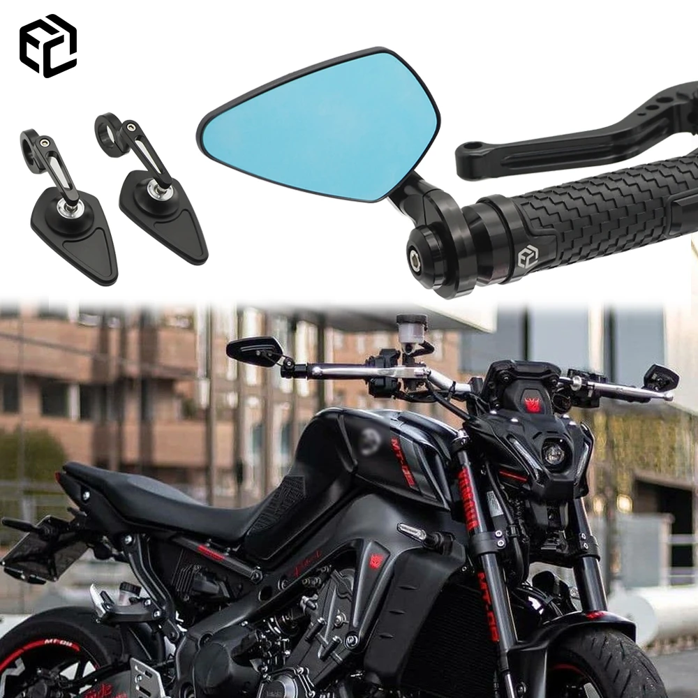 Motorcycle Rearview Handlebar Rhombus Mirrors For YAMAHA MT09 MT03 YZF ...