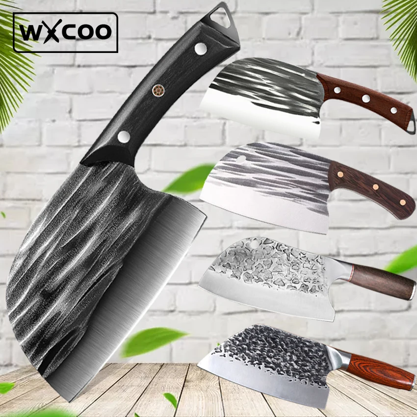Hand-Forged-Meat-Cleaver-Butcher-Knife-High-Carbon-Steel-Bone-Chopping ...