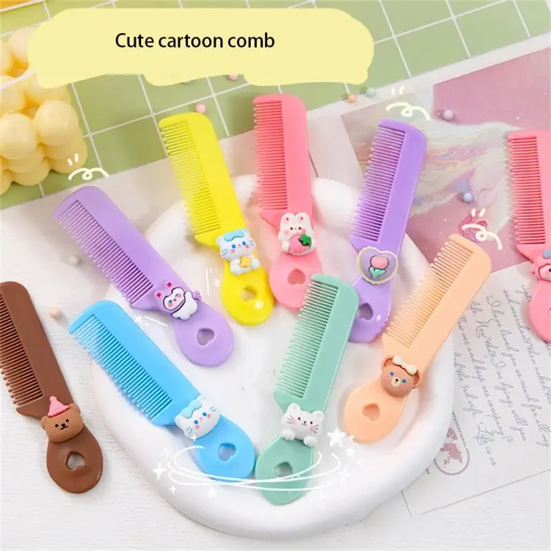 Cartoon Comb Portable Mini Cartoon Baby Rounded Comb Teeth Round Head ...