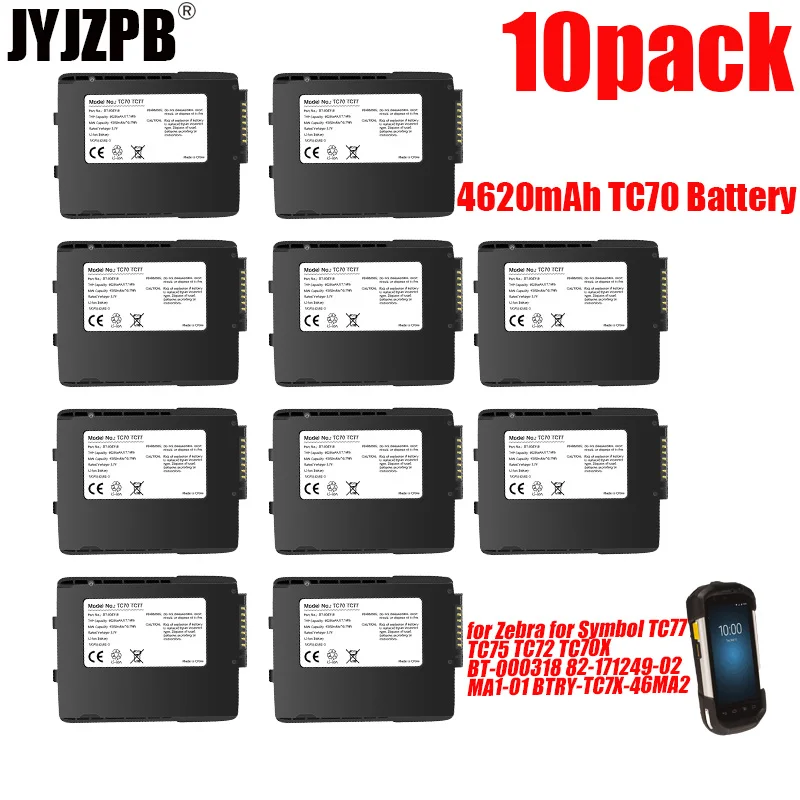 1-5-10-packs-4620mAh-TC70-Battery-Replace-for-Zebra-Symbol-TC77-BT ...