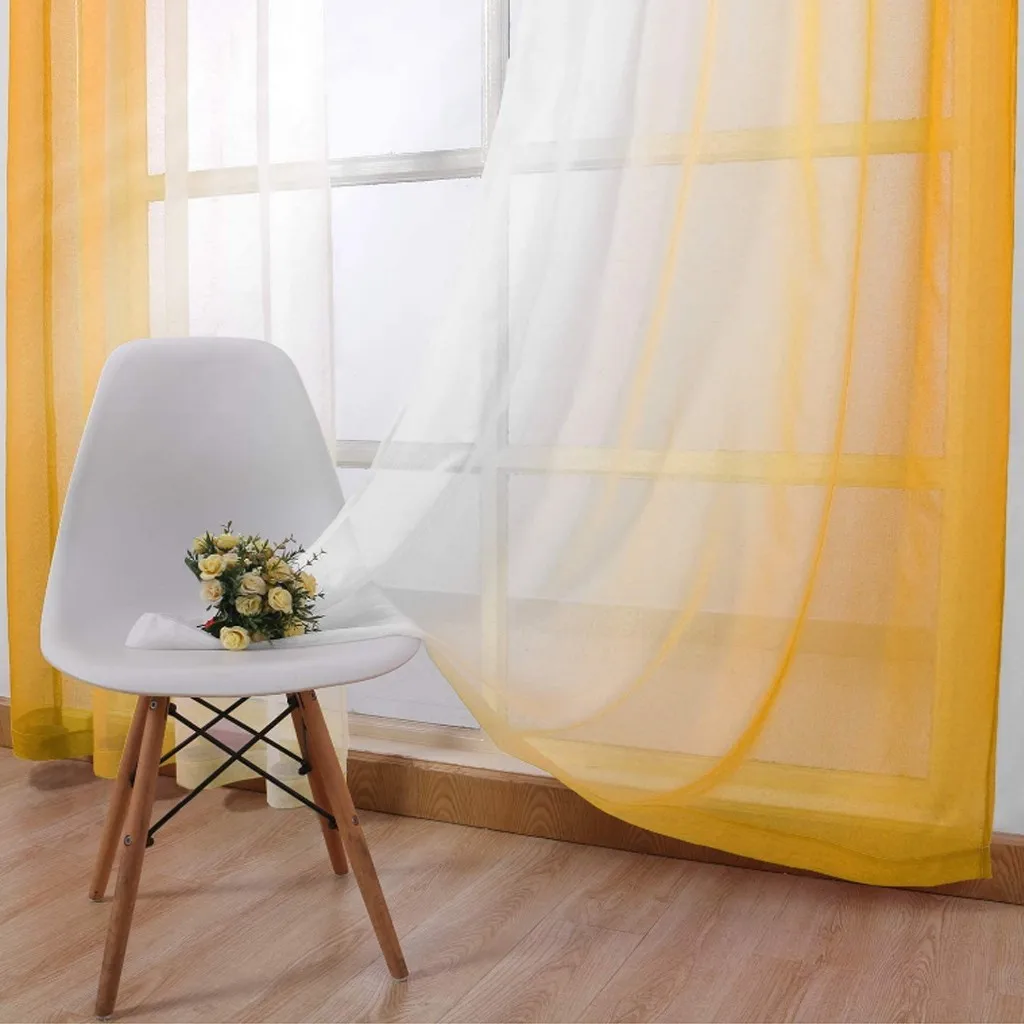 Modern-Gradient-Sheer-Grommet-Curtains-For-Bedroom-Living-Room-Curtains ...