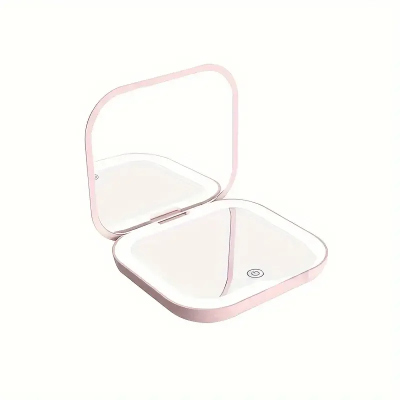 PINK-Small-Mini-Gift-Vanity-Table-Folding-Led-Lights-Portable-Hand-Held ...