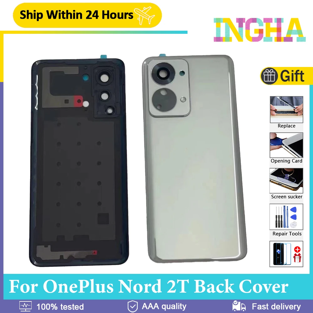 Original-For-OnePlus-Nord-2T-Battery-Cover-Back-Glass-Rear-Door-Housing ...