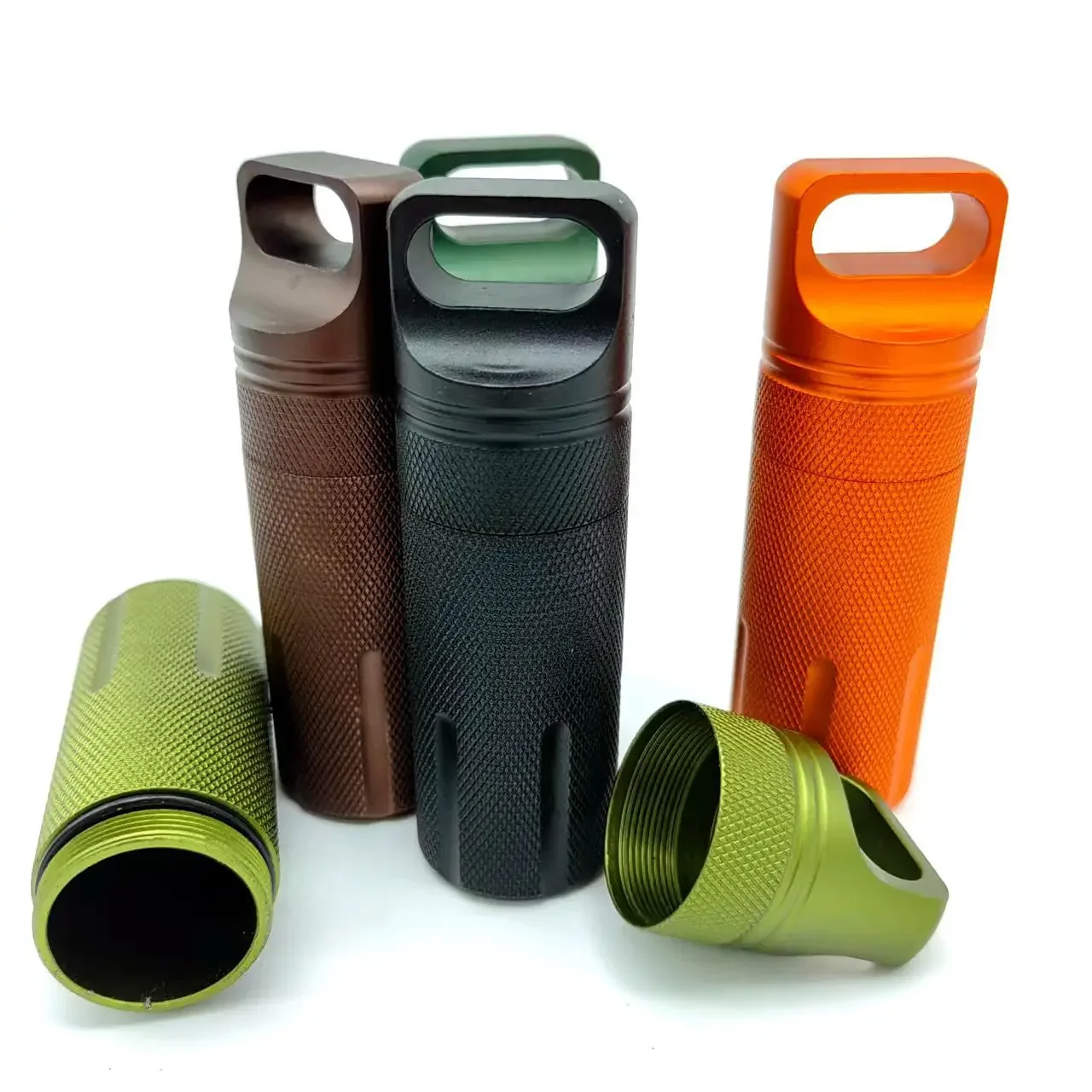 Aluminum Alloy Airtight Pill Container Bottle Portable Outdoor EDC ...