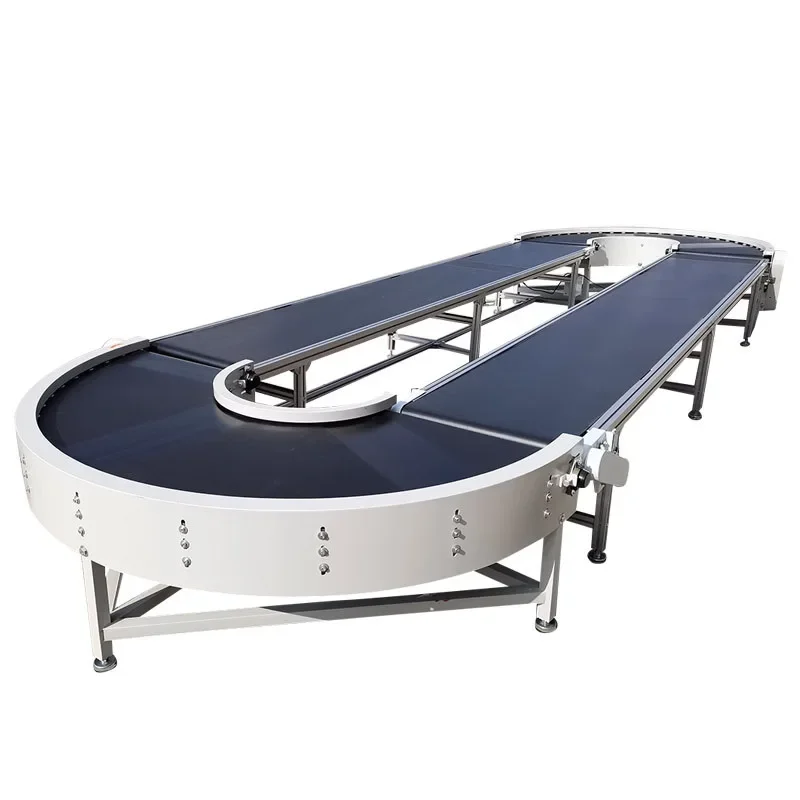 U-shaped circular conveyor belt 90 degree 180 degree turning machine ...