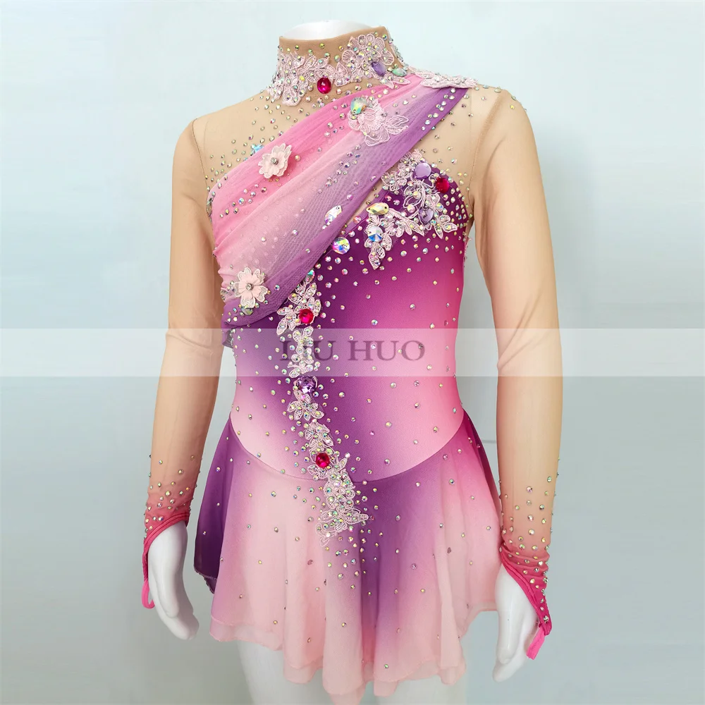 LIUHUO Ice Figure Skating Dress Flowers Women Aldult Girl Customize ...