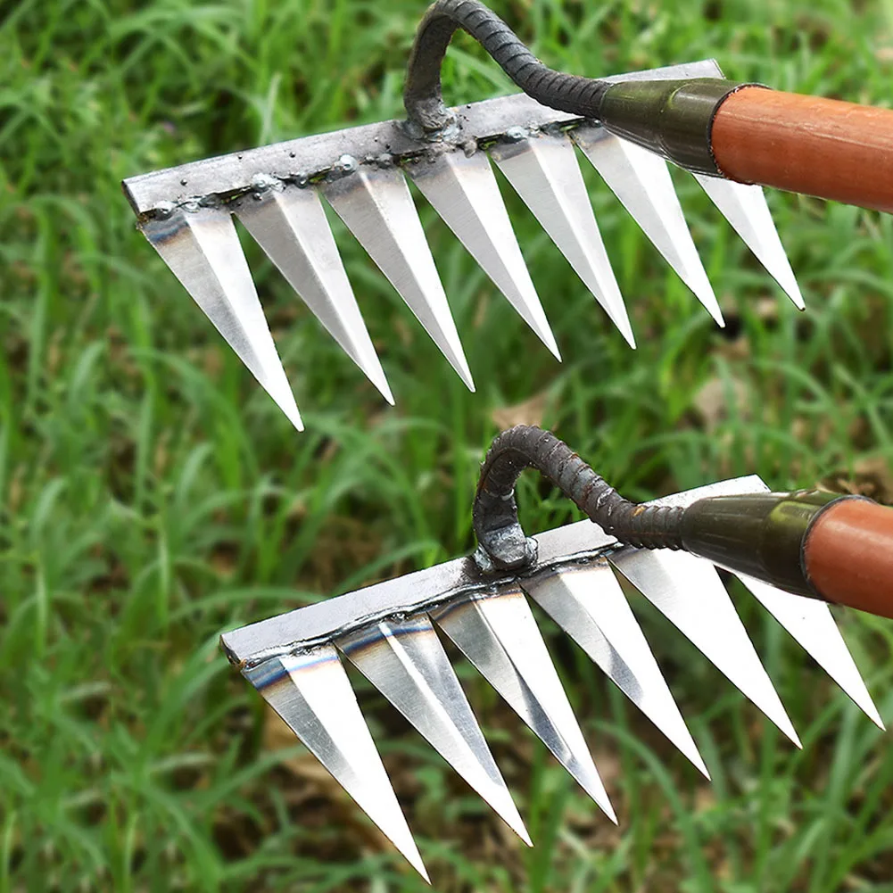 Iron Gardening Hoe Weeding Rake Agricultural Tools Grasping Raking ...