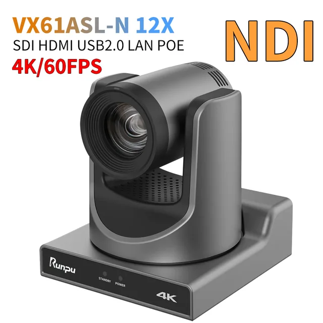 4K 60FPS PTZ NDI Camera POE 12X 20X Zoom AI Tracking PTZ Camera SDI HDMI USB Video Conference ...