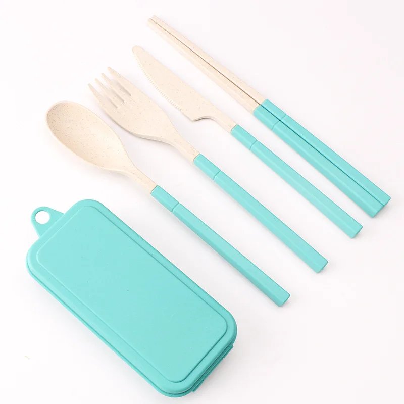 4PCS-Portable-Dinnerware-Set-Eco-friendly-wheat-straw-tableware ...