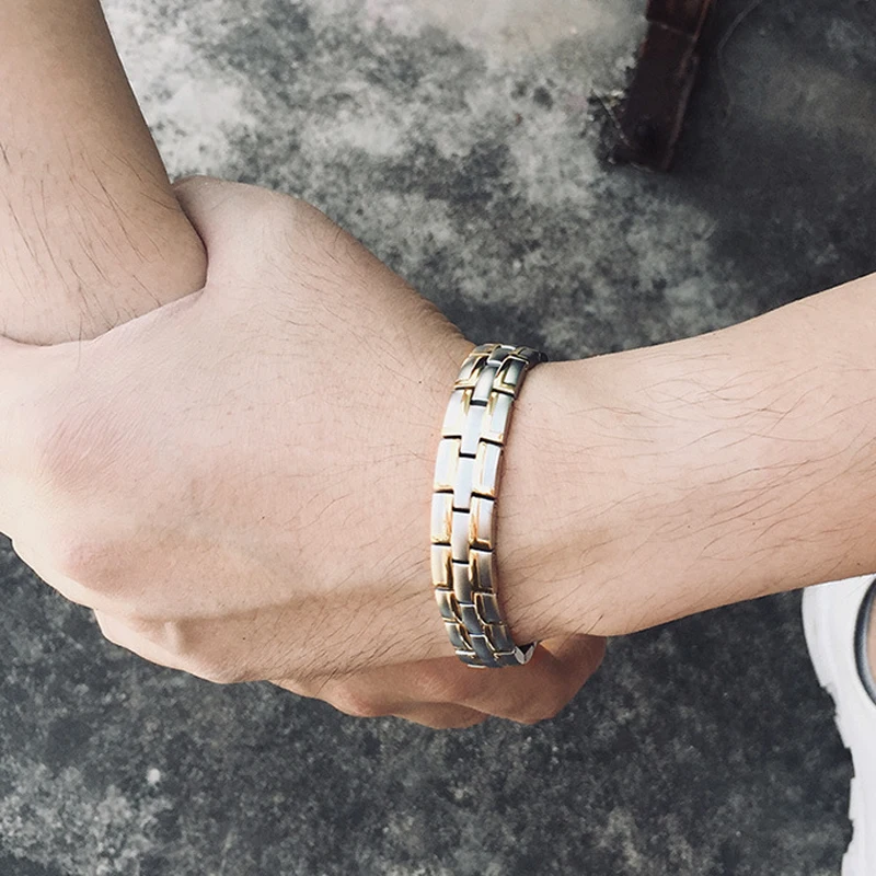 Silver 3 - Bracelet magnétique en Germanium pour hommes et femmes ...