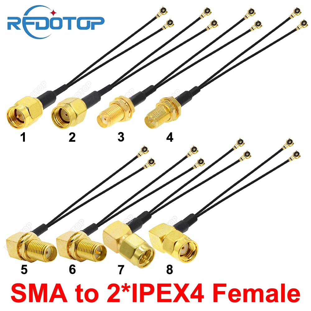 1PCS-SMA-to-2-uFL-u-FL-MHF4-IPEX-4-Female-Connector-RF1-13-RF-Jumper.jpg