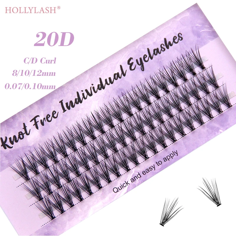 HOLLYLASH-DIY-20D-Eyelash-Extension-Segmented-Individual-Cluster-Lashes ...