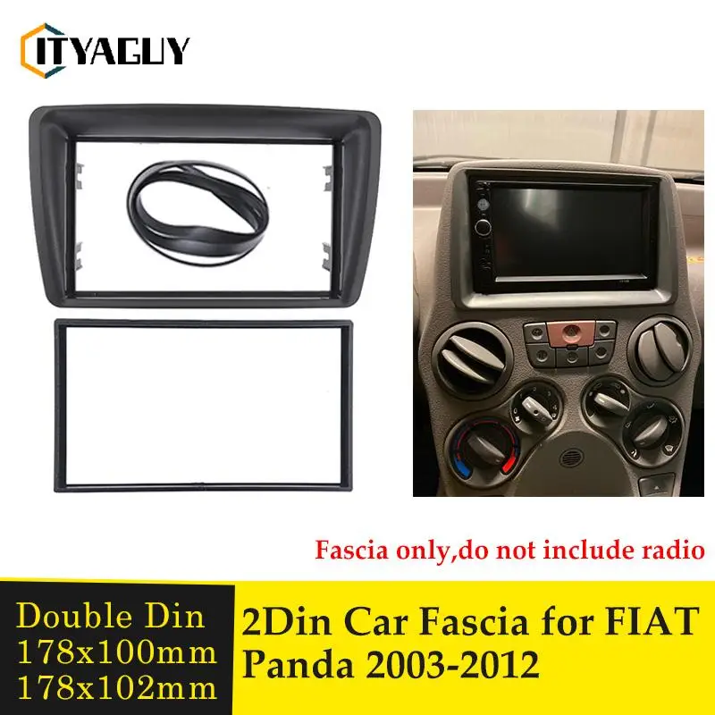 Double-Din-Fascias-for-FIAT-Panda-2003-2012-Radio-CD-DVD-Stereo-Panel ...