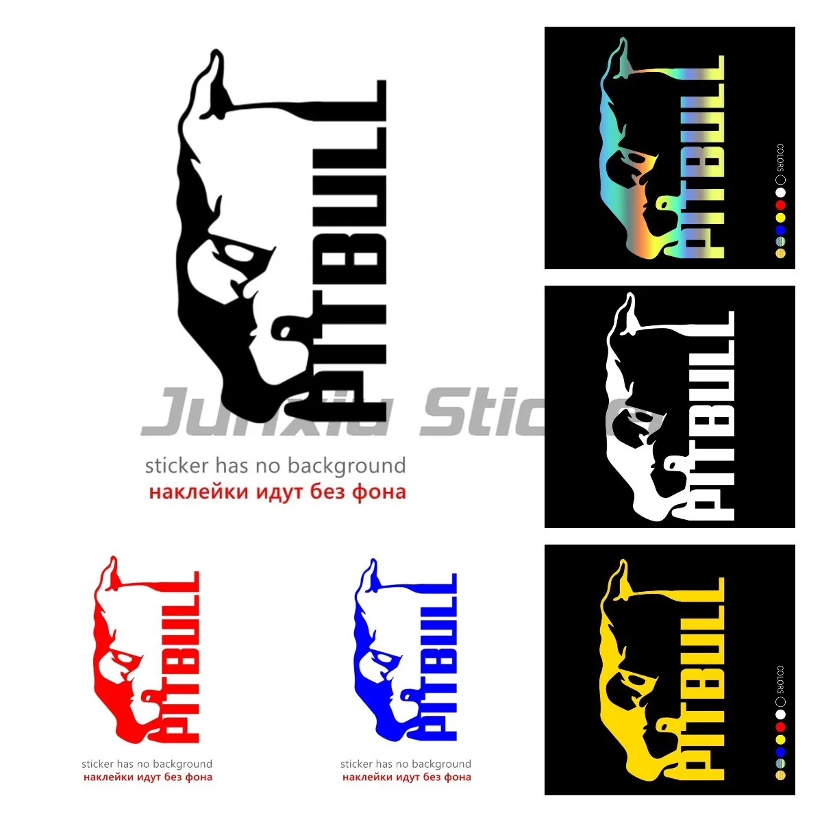 Multiple Sizes Pitbull Car Sticker Rear Bumper Window Waterproof Decals ...