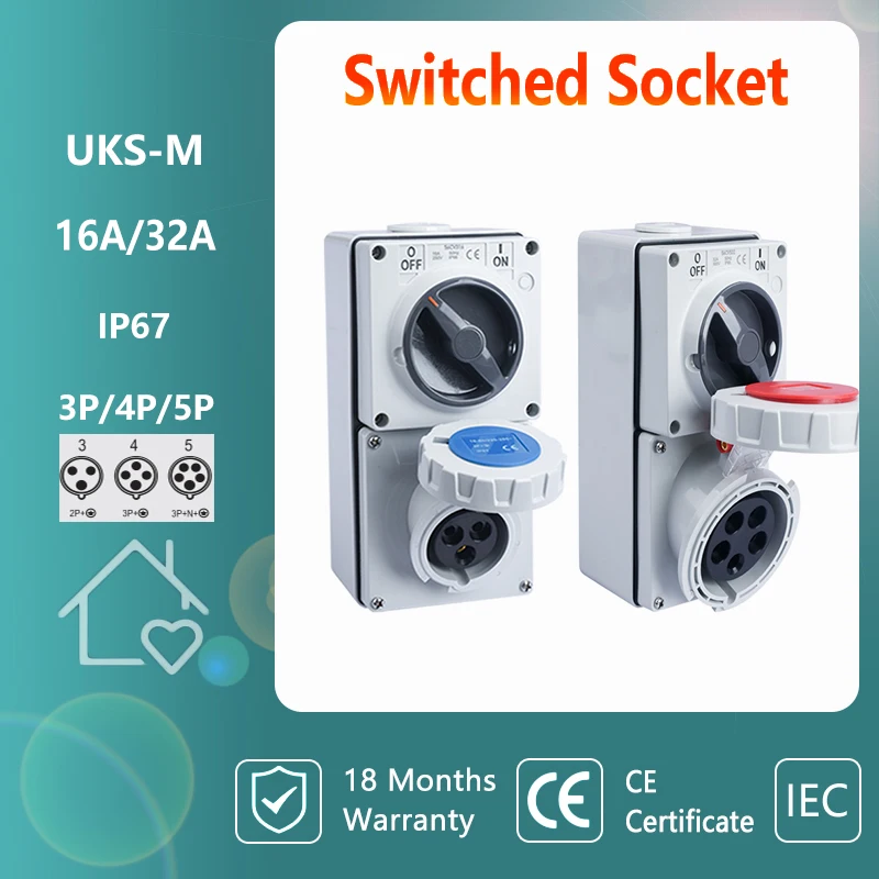 IP67-Electrical-Waterproof-Switch-CEE-Socket-3P-16A-IP66-Isolator ...