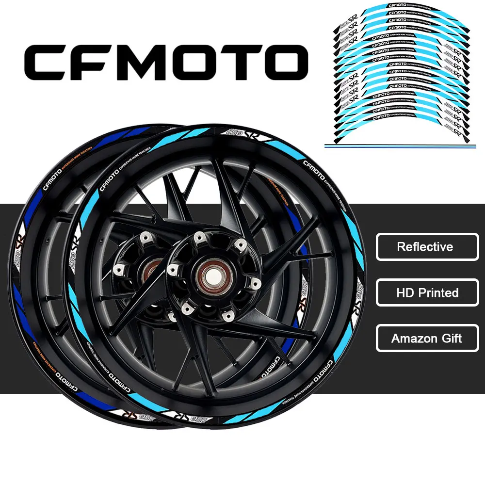 Motorcycle 17" Wheel Reflective Rim Hub Strips Decal Stickers For ...