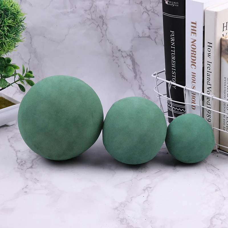 1Pc-9-12-15cm-Round-Green-Dried-Flower-Ball-Mud-Sponge-Blocks-Foam ...