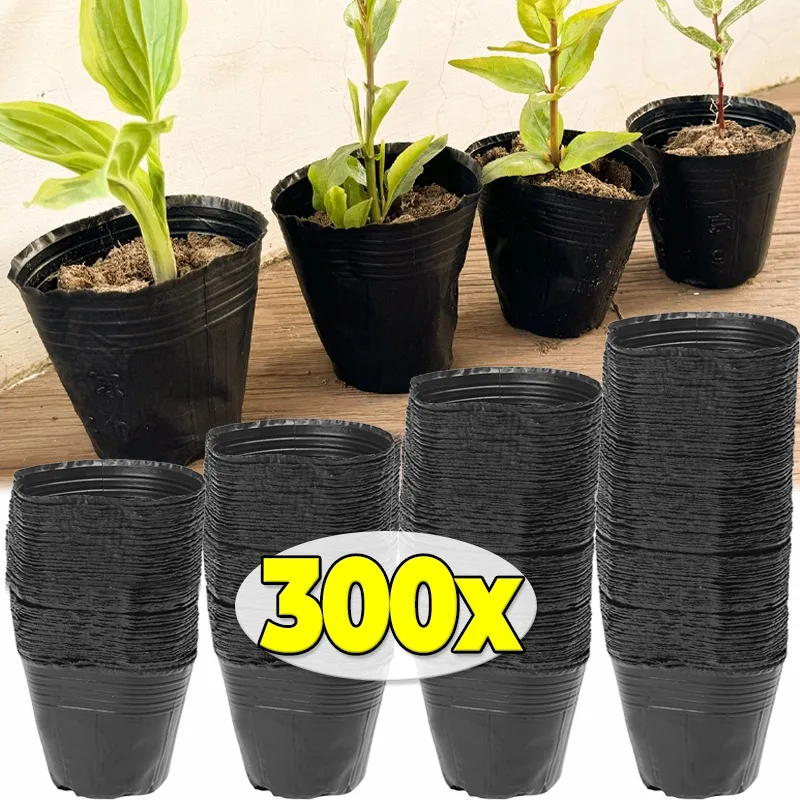 50/300pcs Black Seedling Nursery Pots Plant Seedling Pouch Seed ...