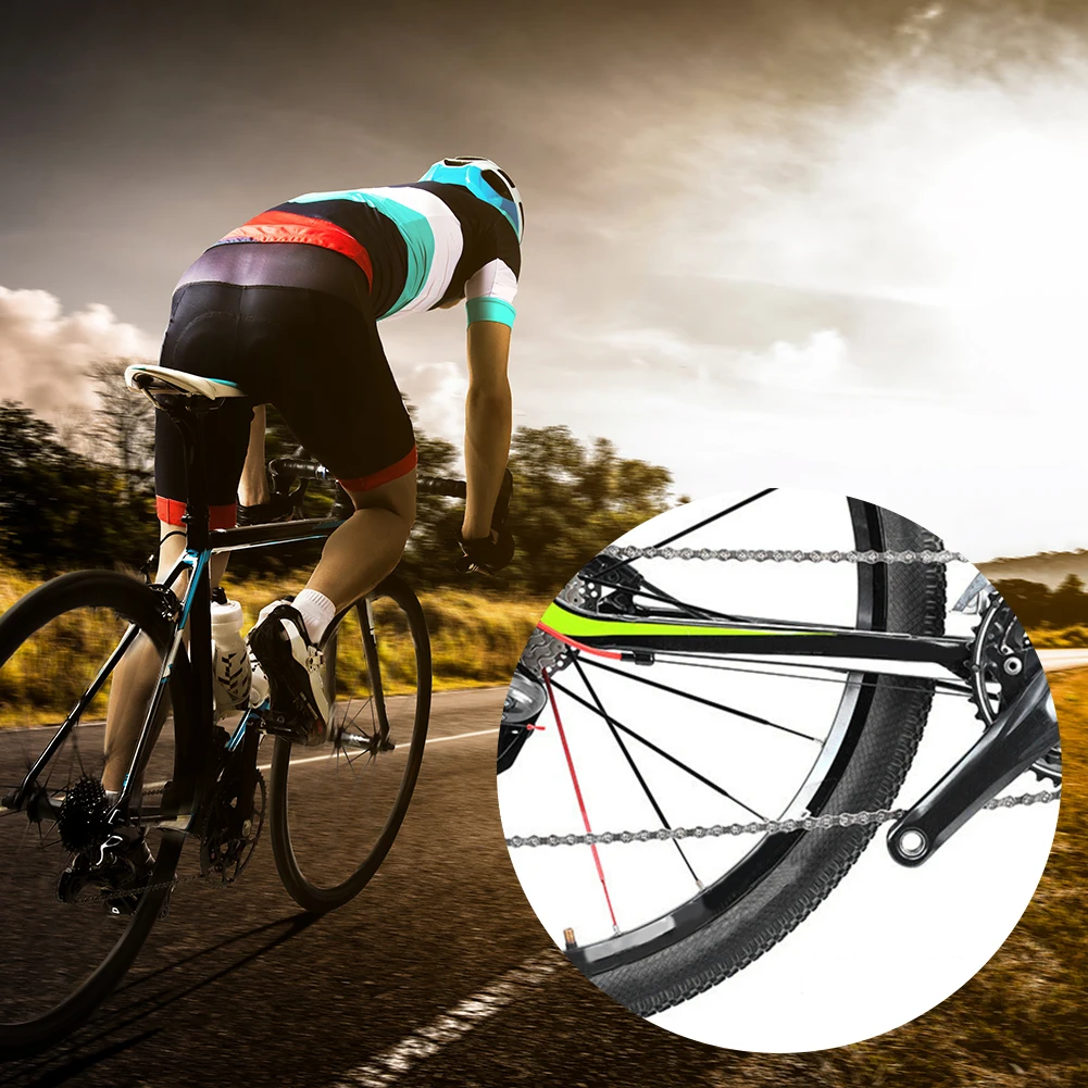 6-7-8-9-10-Speed-Variable-Speed-Chain-Anti-corrosive-Cycle-Chain-Silver ...