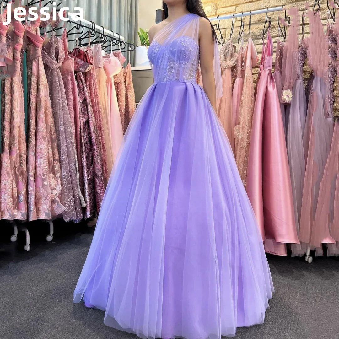 Jessica Lavender Purple Prom Dresses Glitter Beaded Bride Wedding Dress ...