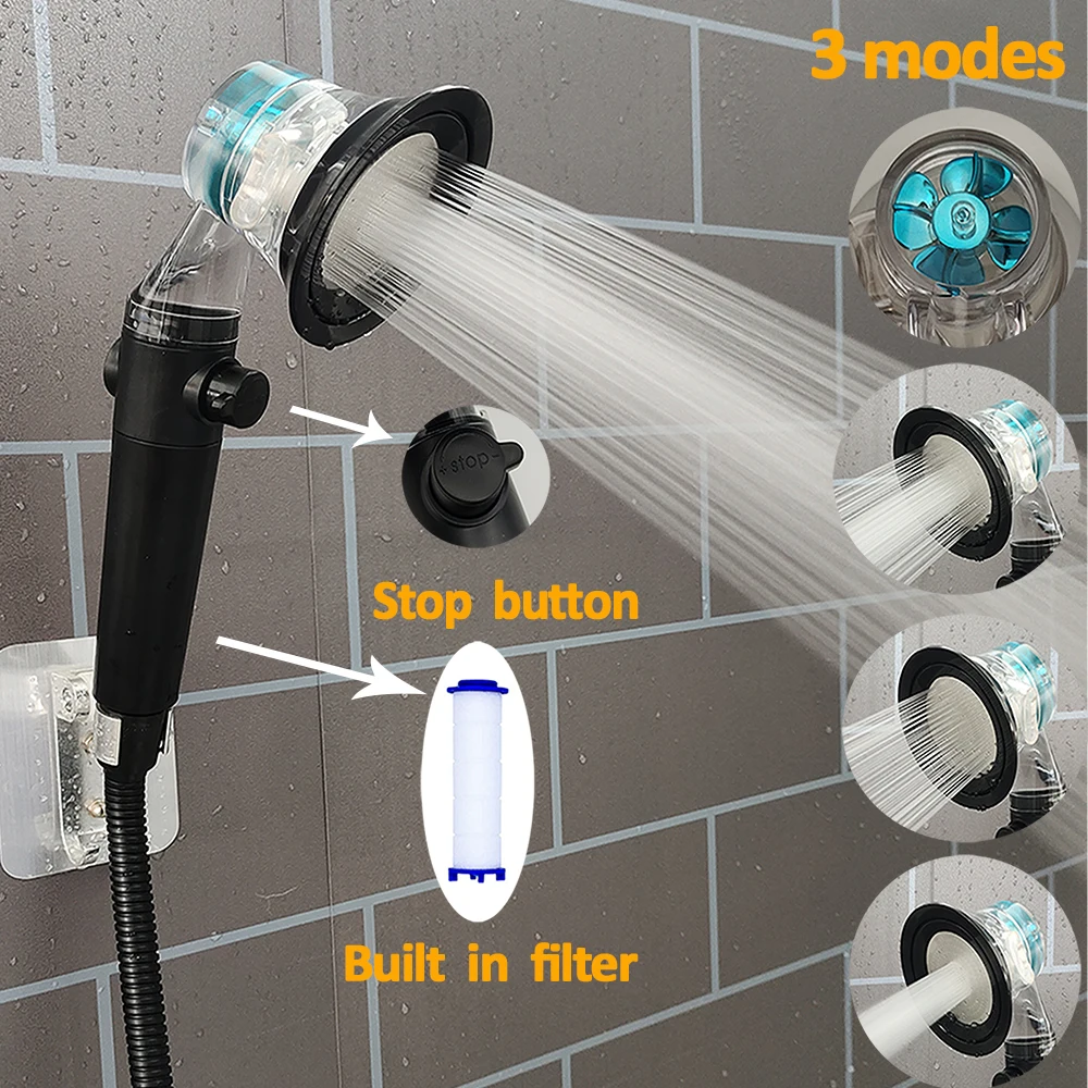 New-Design-Propeller-Bathroom-Shower-Head-High-Pressure-Water-Saving ...