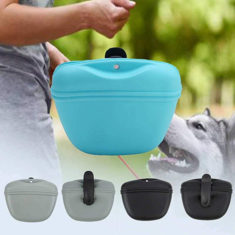Silicone-Dog-Treat-Bag-Pet-Portable-Dog-Training-Waist-Bag-Outdoor ...