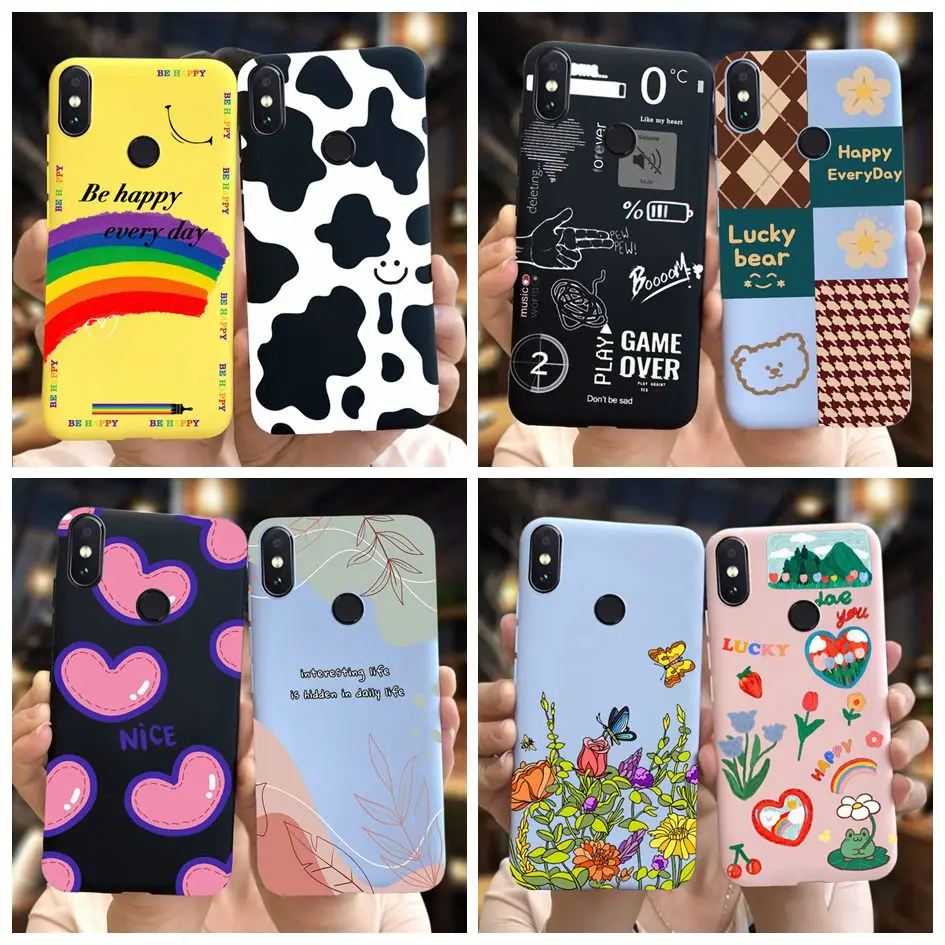 For Xiaomi Redmi Note 5 Pro Case Redmi Note 6 Pro Phone Cover Cute Cow ...