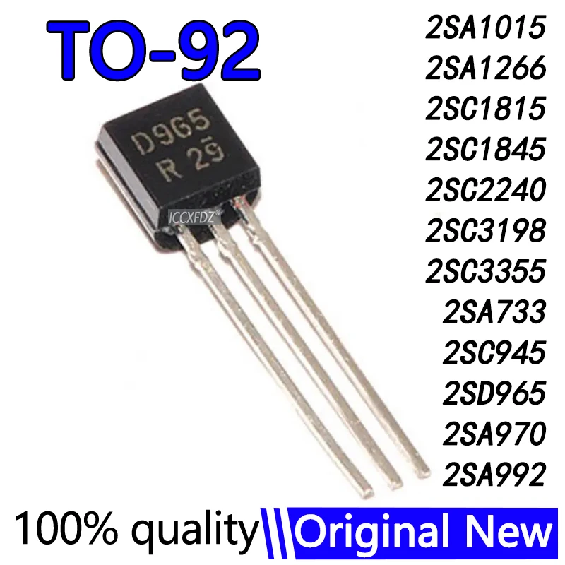 50Pcs-2SA1015-2SA1266-2SA733-TO-92-2SC1815-2SC3198-2SC3355-2SC945 ...