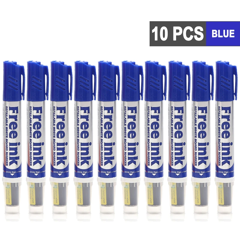 10pcs-Erasable-Whiteboard-Marker-Set-Pen-Dry-Erase-Sign-24pcs-Ink ...