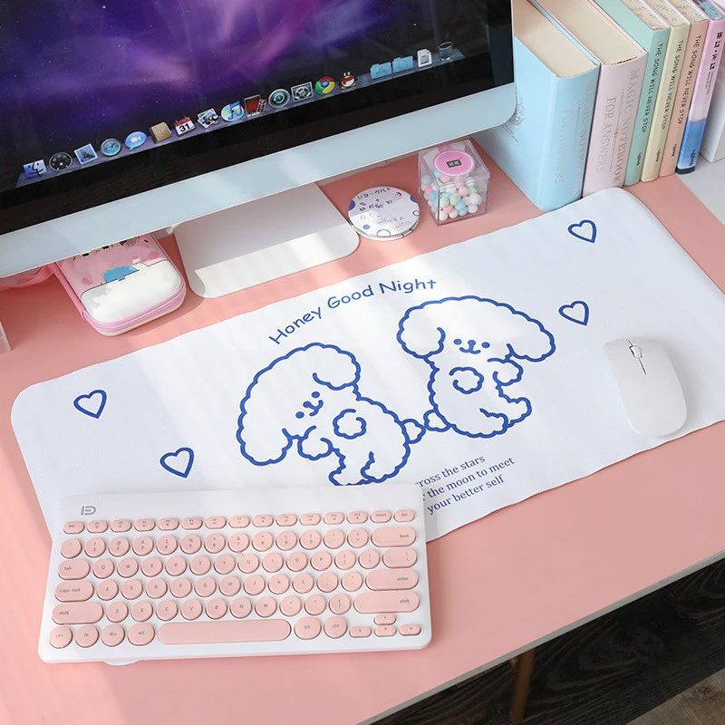 Kawaii Portable Large Mouse Pad Laptop Waterproof Pu Leather Desk Mat ...