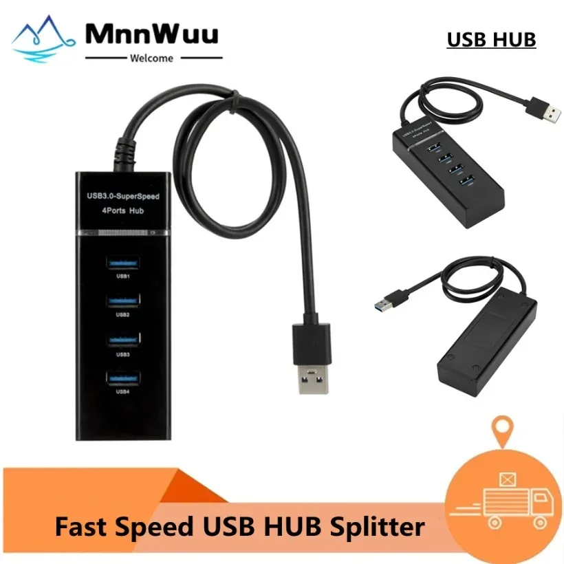 USB-HUB-4-Port-USB-3-0-HUB-Splitter-High-Speed-HUB-High-Speed-Multi ...