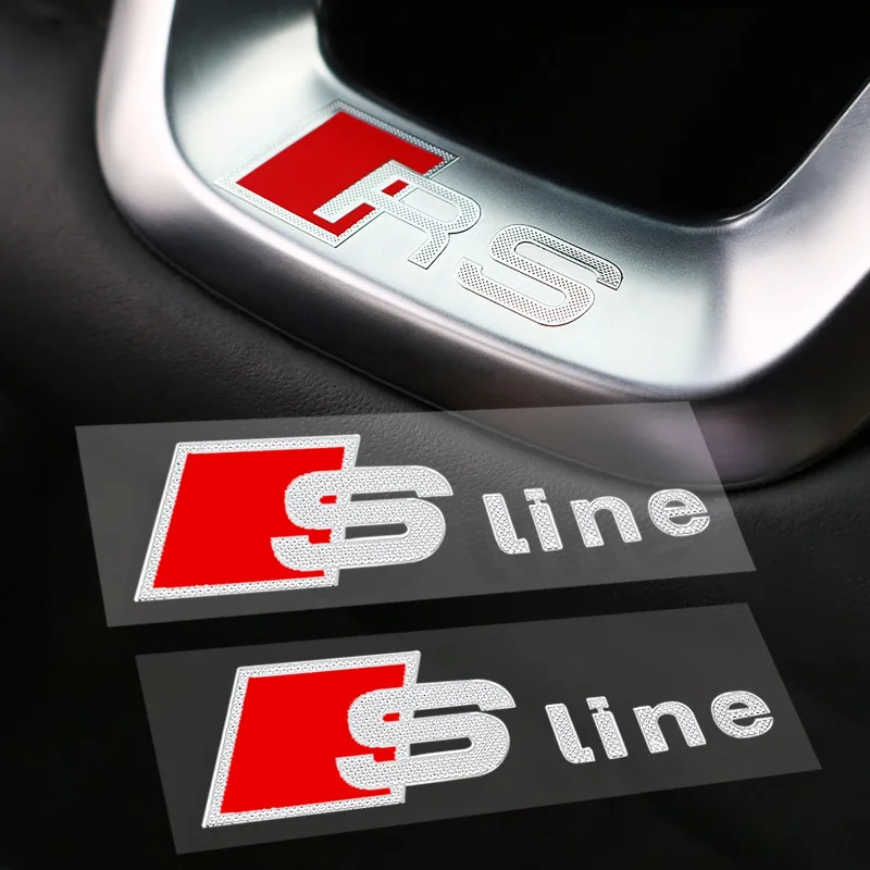Car 3D Sticker Metal Car Key Sticker Hub Sticker S Line Badge Emblem ...