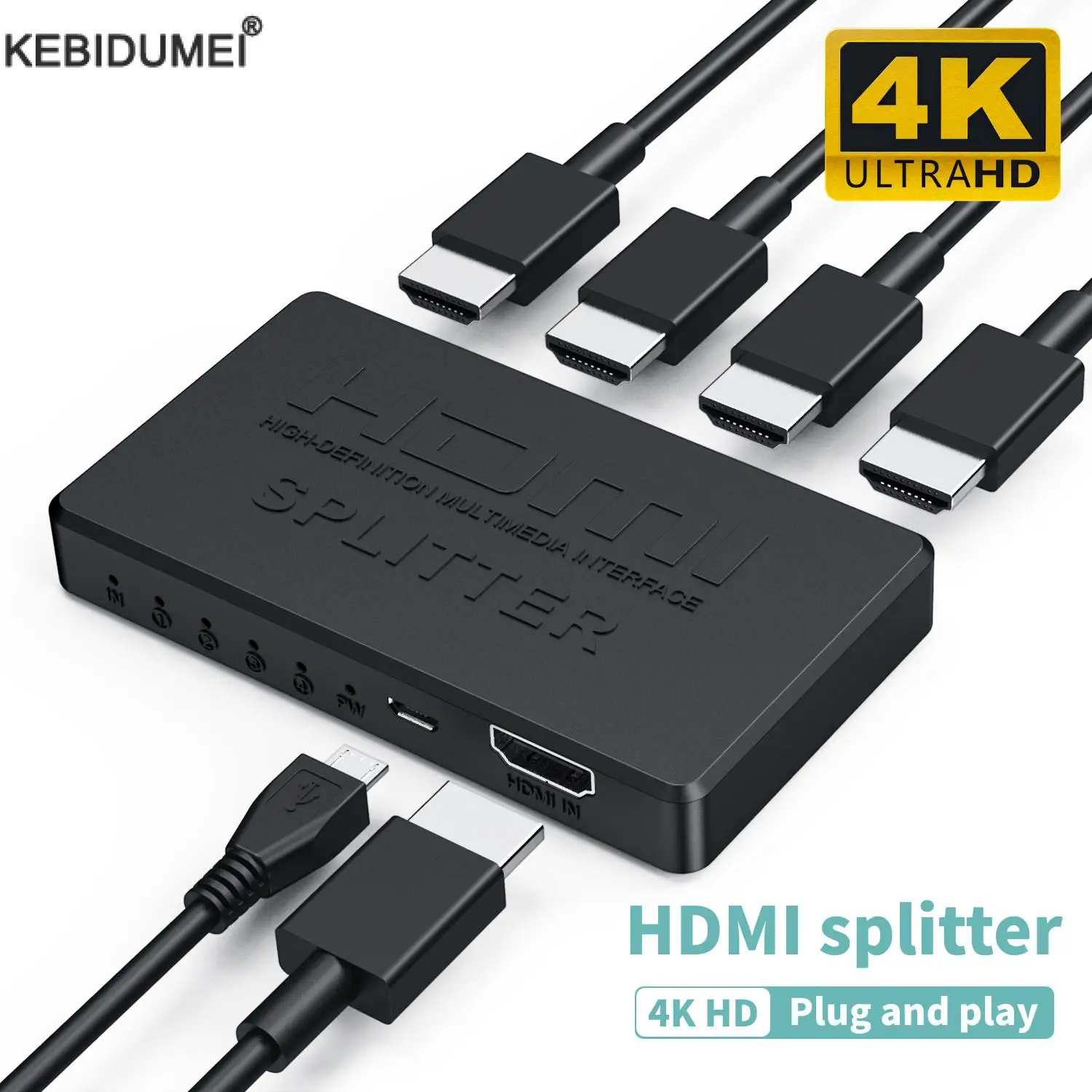 HDMI-Splitter-HD-4K-2K-Video-Switcher-Adapter-1-Input-4-Output-HDMI ...