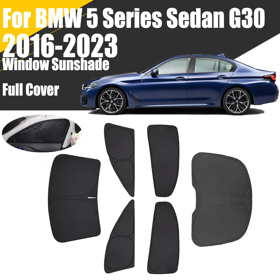 Custom Full Cover Car Window Sunshade For BMW 5 Series Sedan G30 2016 ...