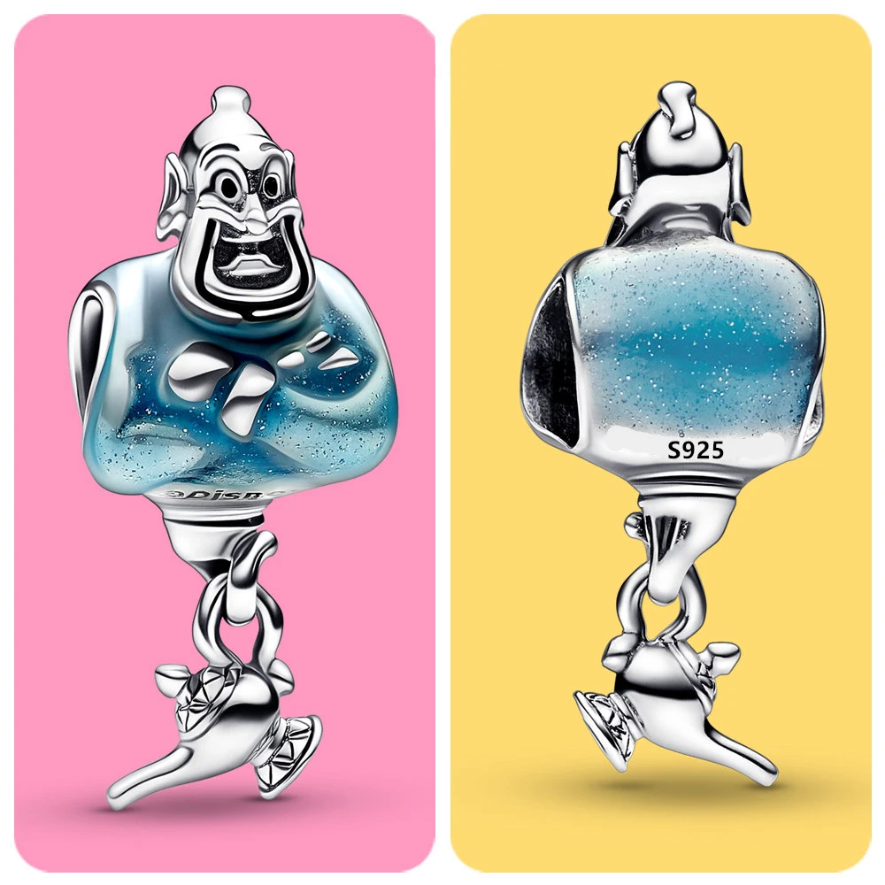 925-Sterling-Silver-Aladdin-Genie-Lamp-Charm-Fit-Pandora-Charms-Silver ...