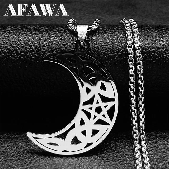 Celtic Crescent Moon Necklace