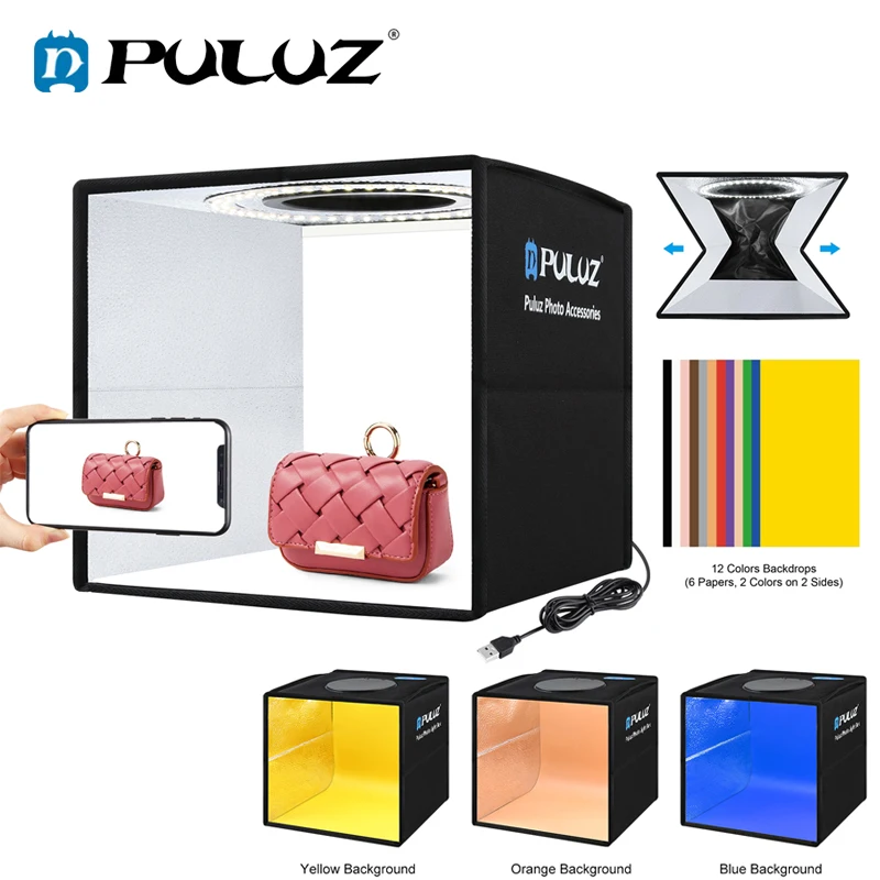 PULUZ-30-25-20-cm-Light-Box-Tent-Photography-Ring-LED-Shooting-Photo ...