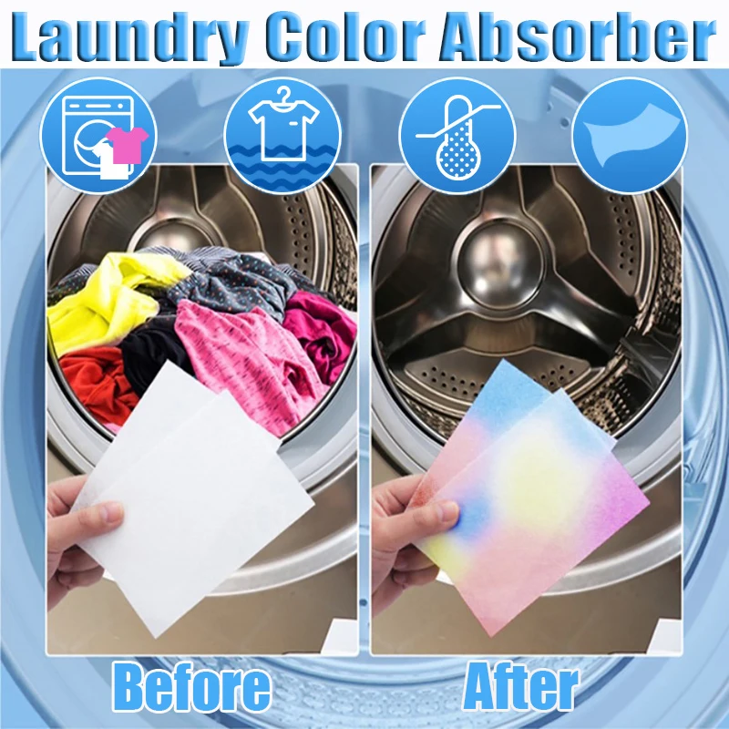 100pcs Color Catcher Sheet Washing Machine Proof Color Absorption Sheet ...