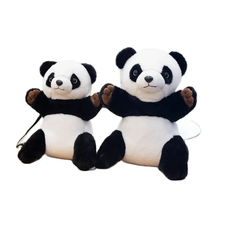 Popular 25/30cm 3D Cartoon Panda Backpage Simulação de Alta Qualidade ...