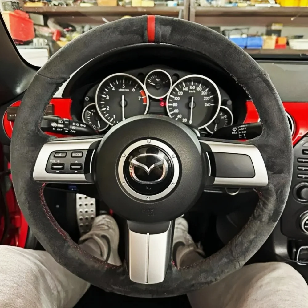 Custom Car Steering Wheel Braid Cover 100% Fit For Mazda MX-5 Miata NC ...