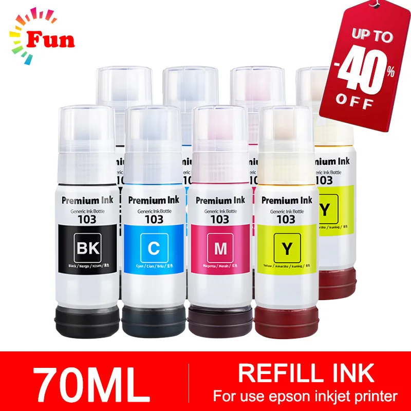 Premium-Compatible-103-Refill-Dye-Ink-For-Epson-EcoTank-L1110-L3110 ...
