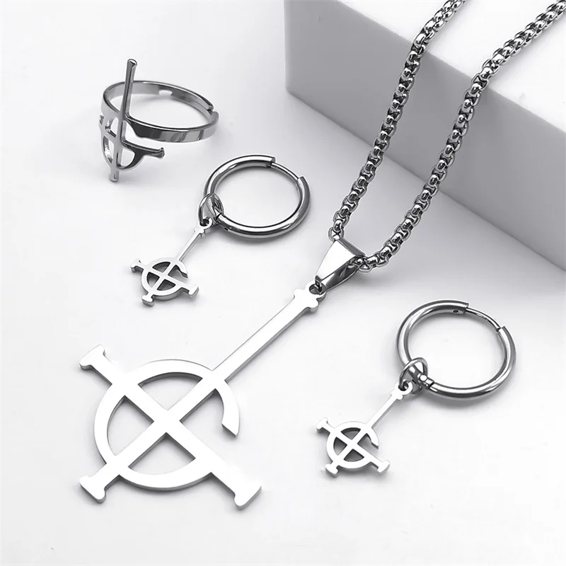Stainless Steel Jewelry Set Ghost BC Rock Band Pendant Necklace The ...
