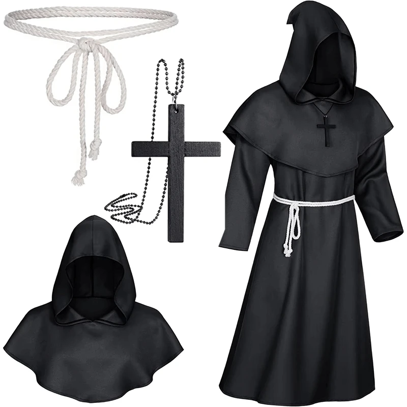 Disfraz Monje Medieval Hombre YeahBoom Disfraz De Monje De Sacerdote ...
