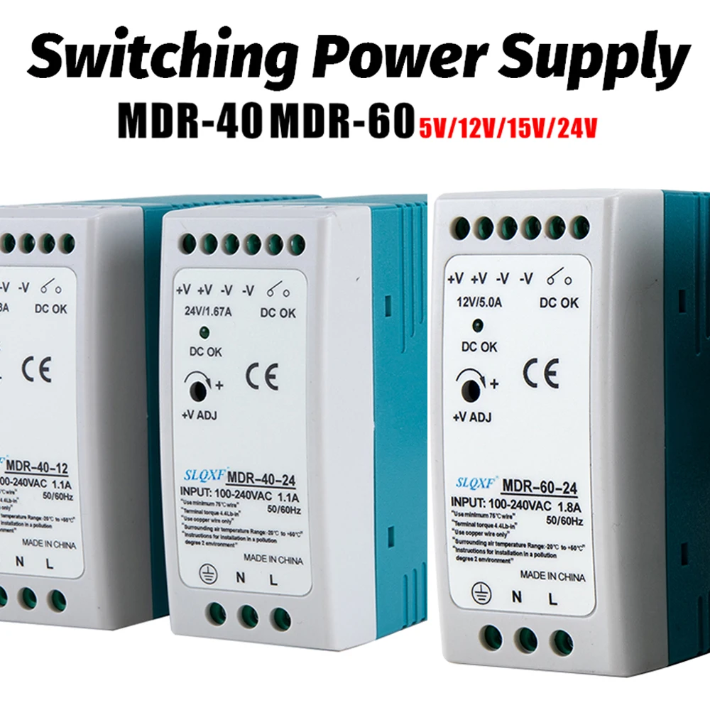 40W-60W-Industrial-Mini-AC-DC-Din-Rail-Power-Supply-Switch-MDR-40-MDR ...
