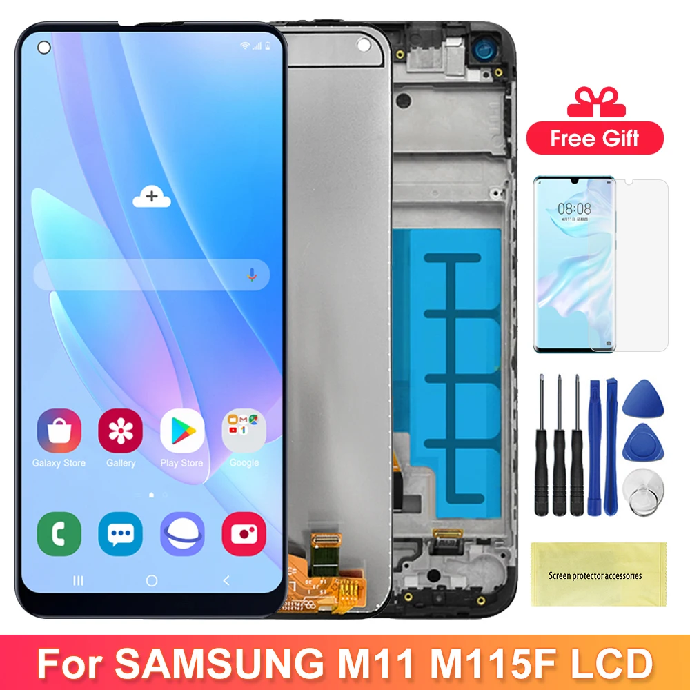 6-4-M11-Display-Screen-with-Frame-for-Samsung-Galaxy-M11-M115-M115F-Lcd ...