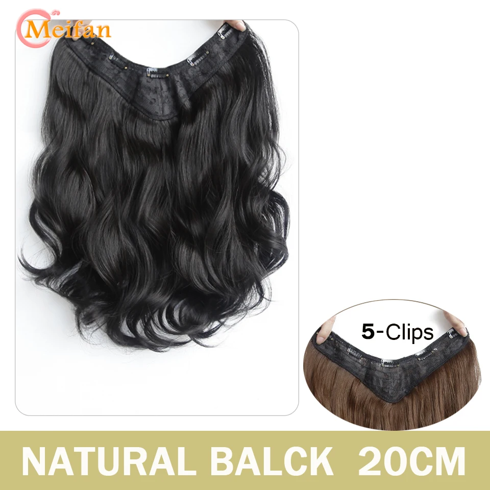 U shaped synthetic hair extensions