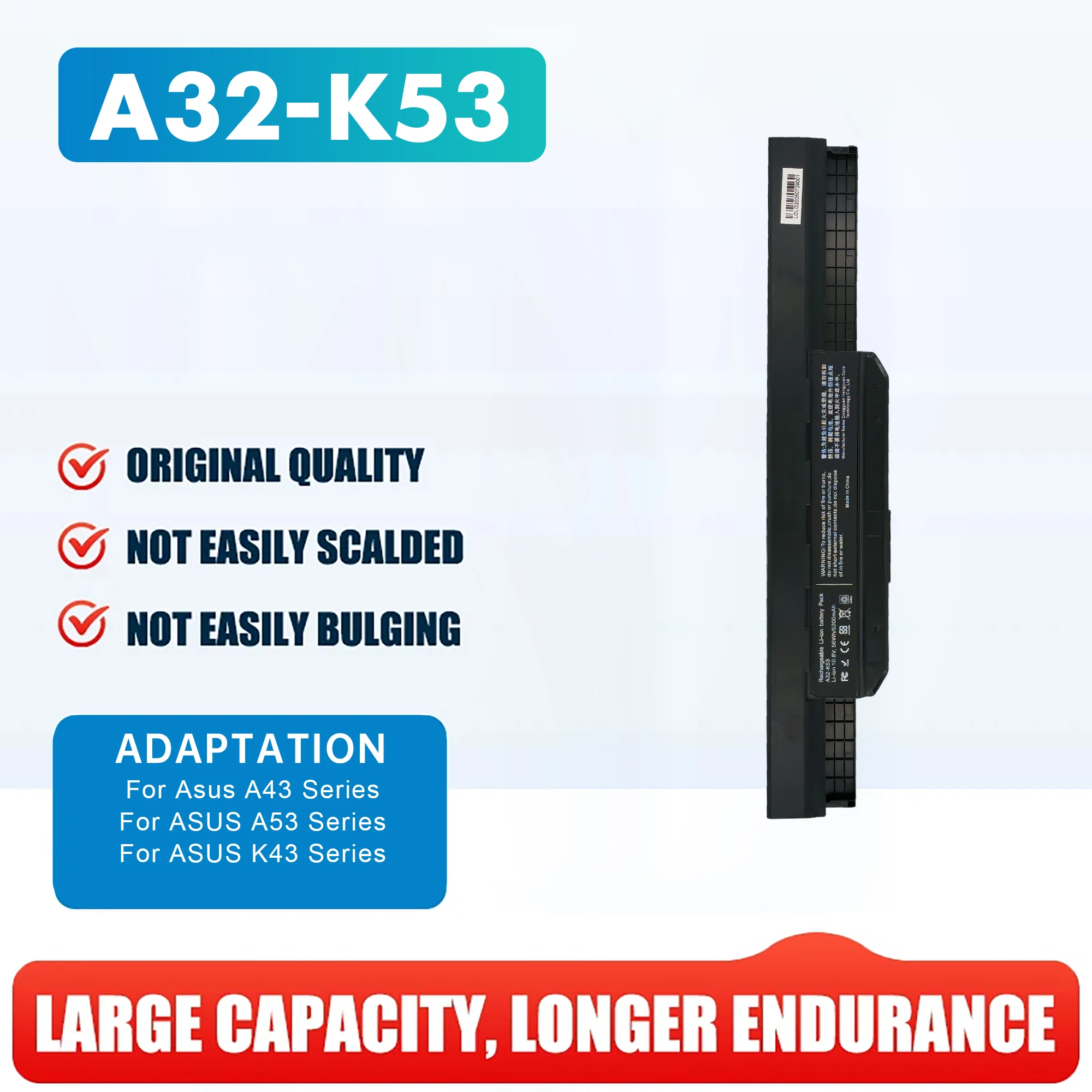 New A32-K53 A41-K53 battery for ASUS K53 K53E X54C X53S X53 K53S X53E ...